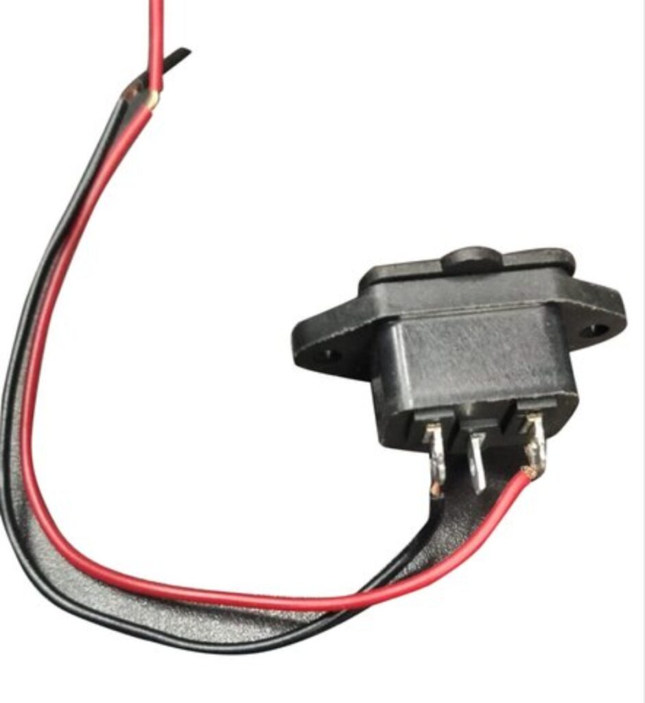 3 Pin Charging Socket With Cover/Cap – Ebikezone